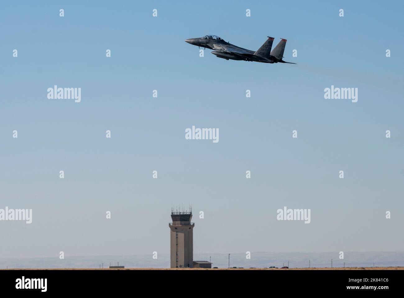 A U.S. Air Force F-15E Strike Eagle from Mountain Home Air Force Base ...