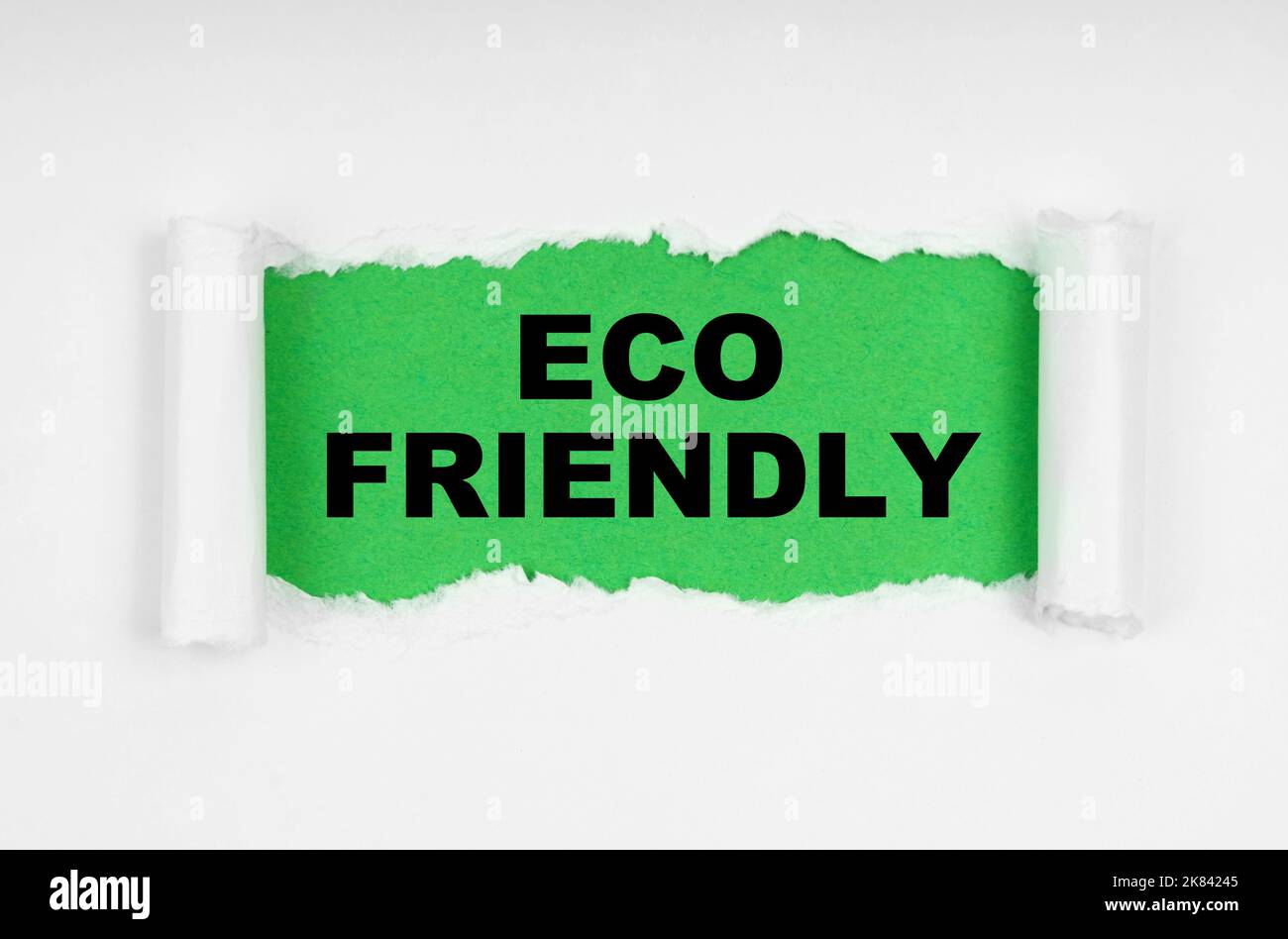 Environmental concept. In the middle of the white sheet, the paper is ...