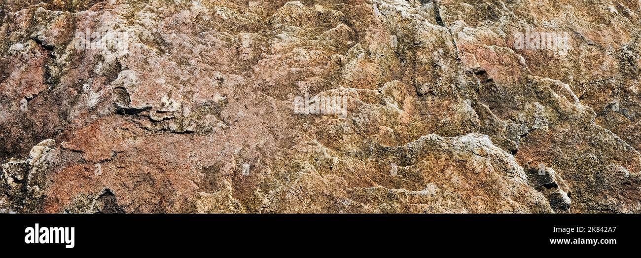 Natural rock background. Gray and brown grunge banner. Abstract stone ...