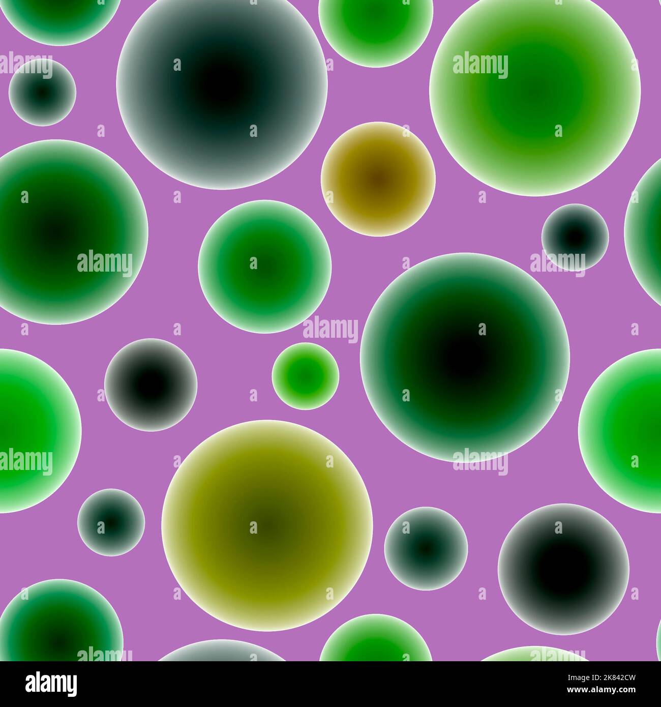 Abstract seamless pattern with colorful green shades voluminous ...