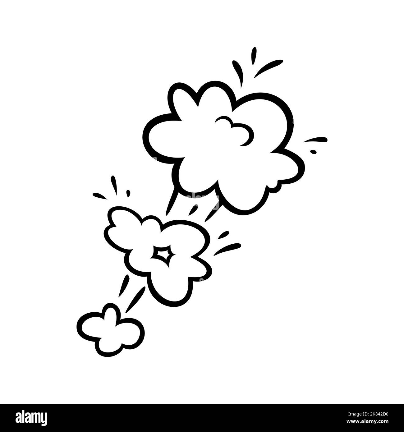 Comic speed effect clouds. Set of explosion bubbles and smoke. Vector ...
