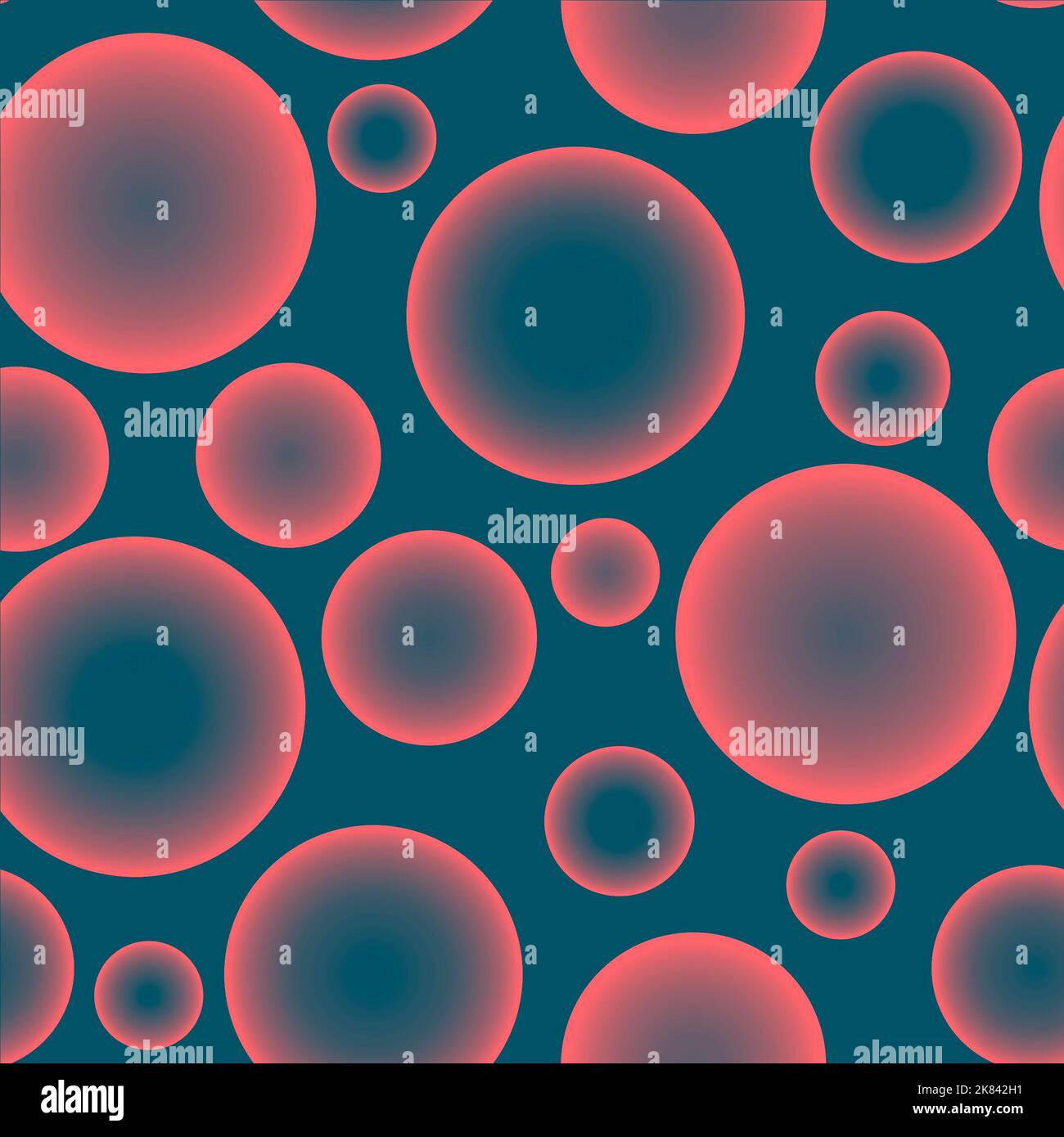 Abstract seamless pattern with pink voluminous different balls on ...