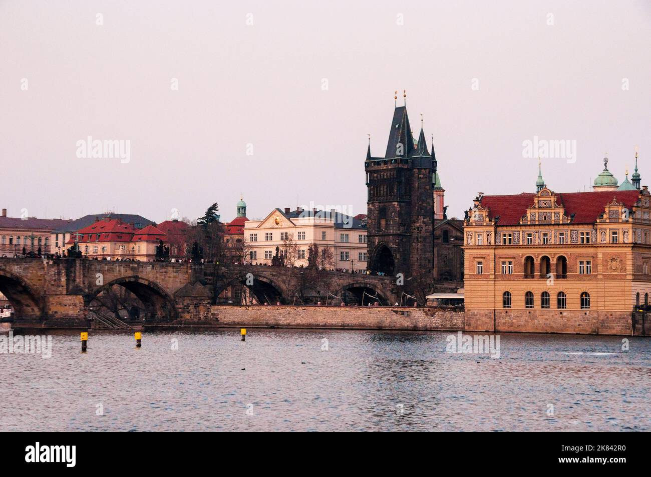 Neo-Renaissance Smetana Museum and Gothic Old Town Bridge Tower gate to ...