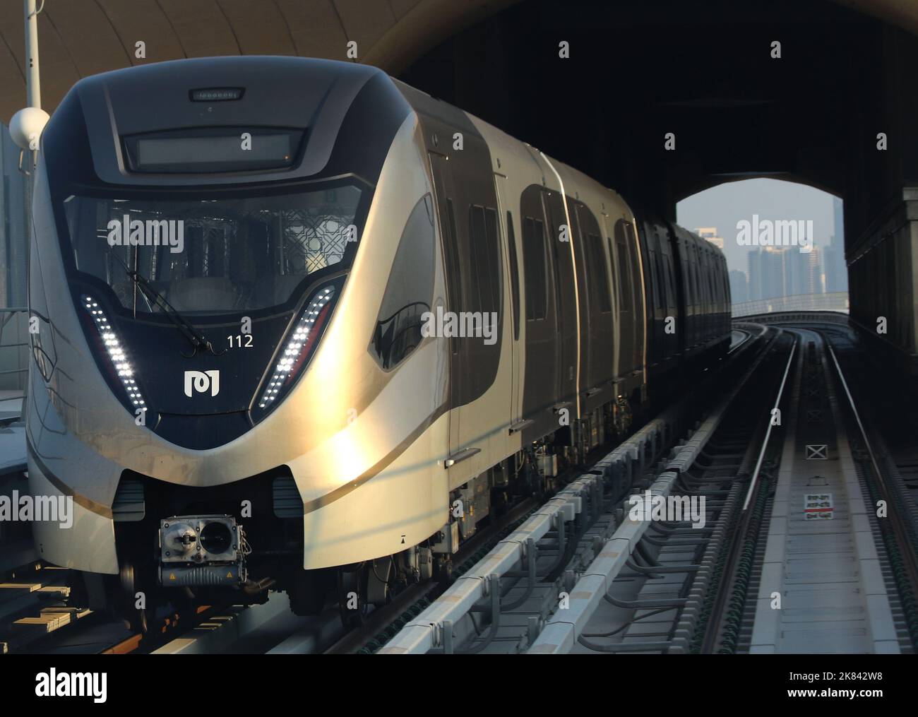 A view of Metro Train in Doha, Qatar Stock Photo - Alamy
