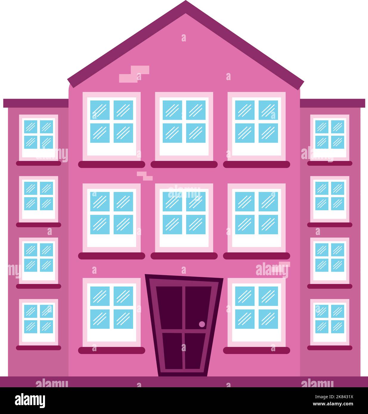building pink facade Stock Vector Image & Art - Alamy