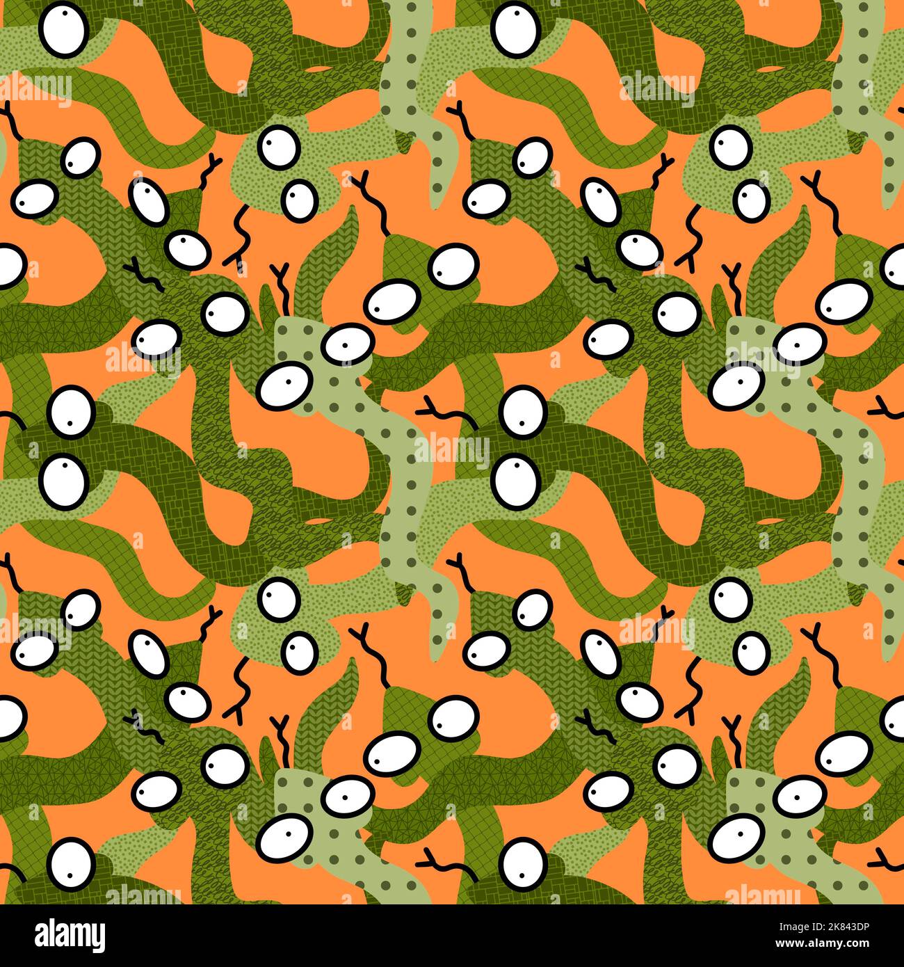 Cartoon animals seamless snakes pattern for fabrics and wrapping paper ...