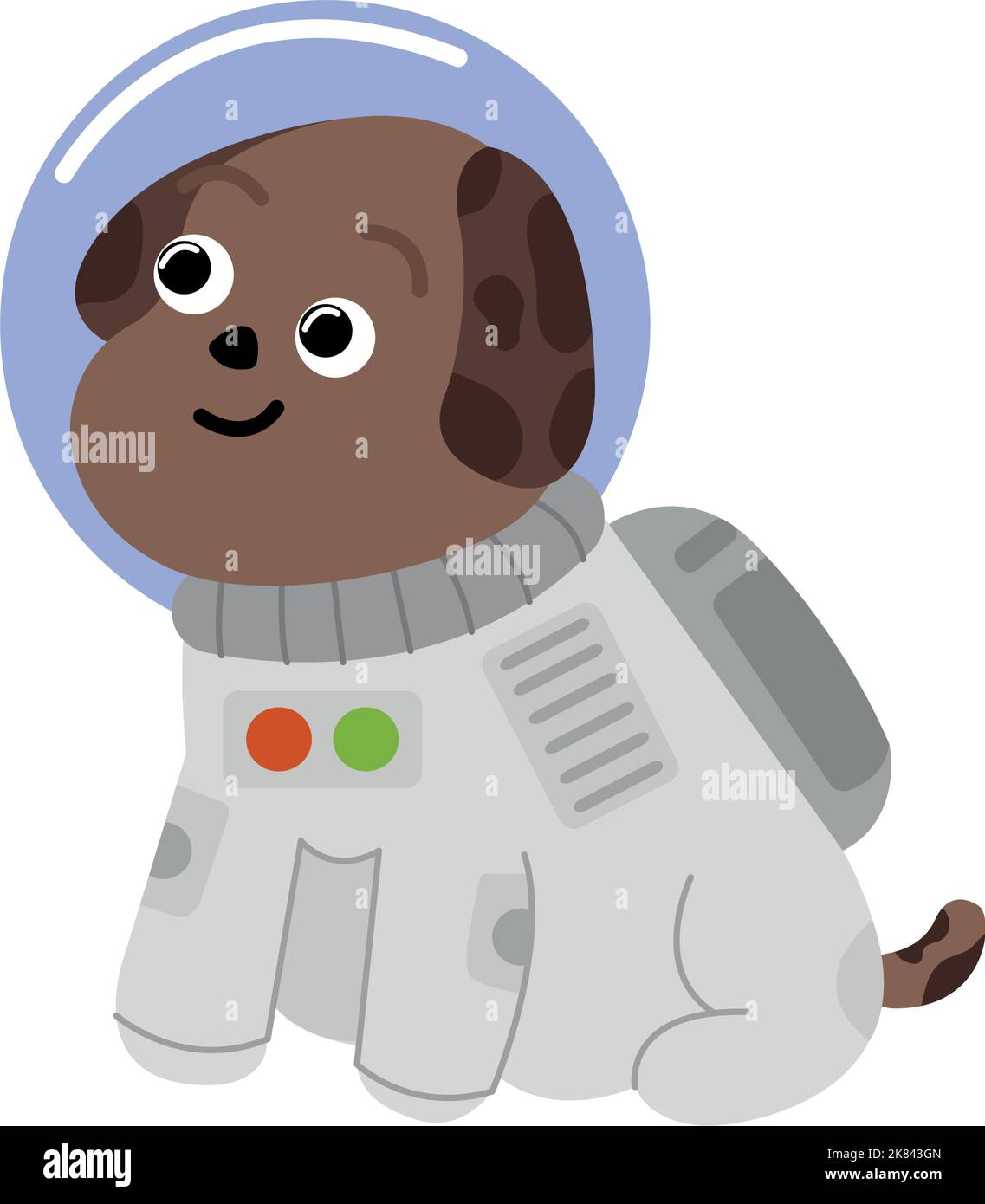 Happy cartoon dog astronaut Cut Out Stock Images & Pictures - Alamy