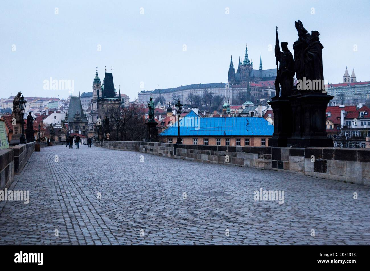 Old Town Bridge Tower and Statue of Saints Norbert of Xanten, Wenceslas ...