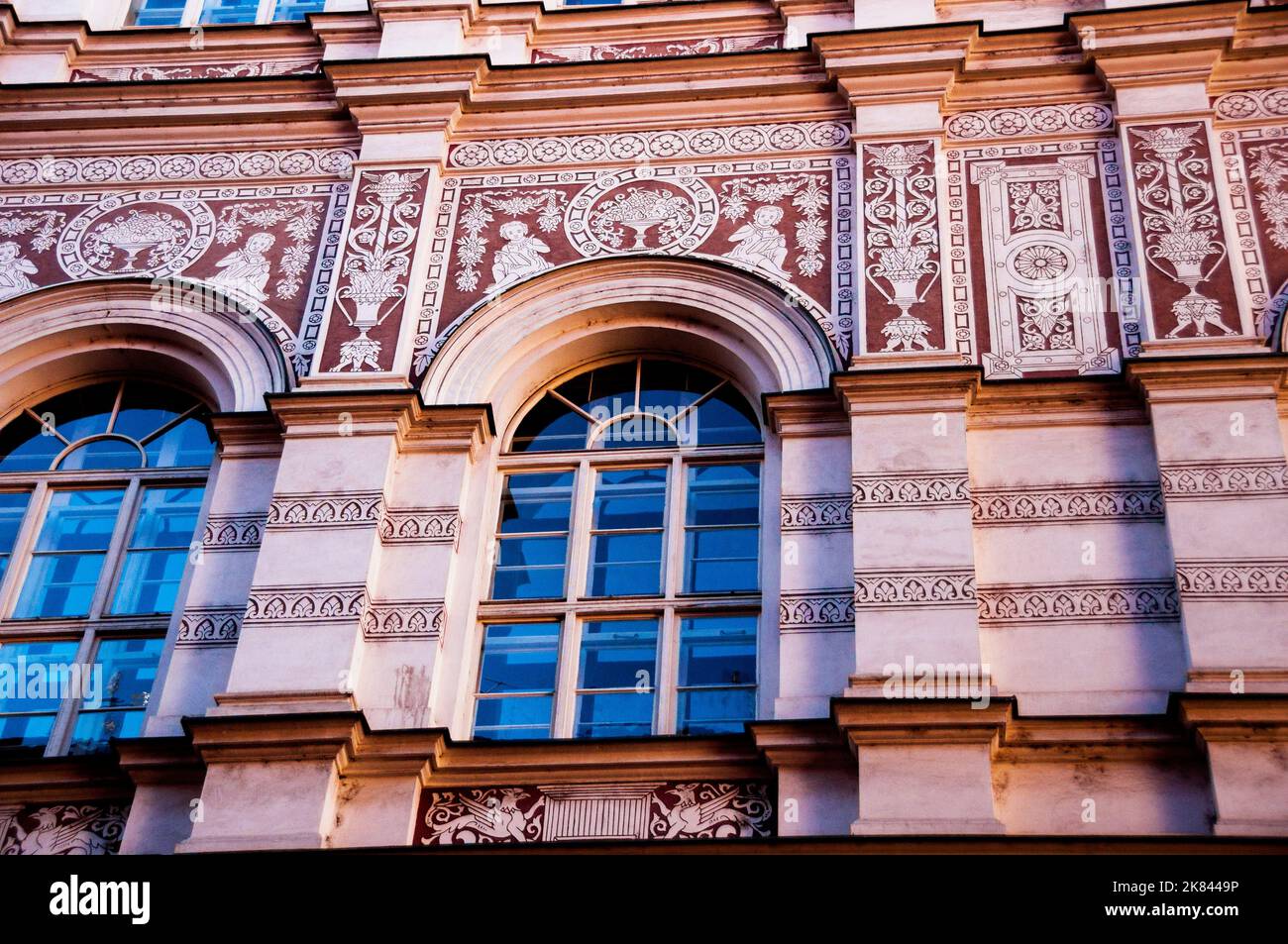 House with a sgraffito covered facade in Prague, Czech Republic Stock Photo - Alamy