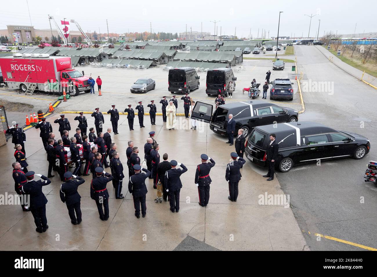 The casket of South Simcoe Police Service constable Morgan Russell is ...