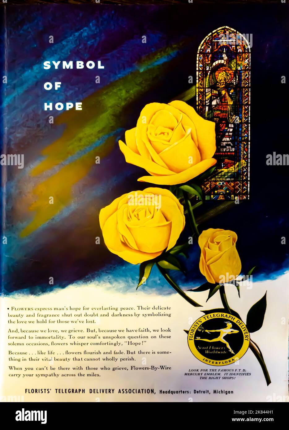 Flourist's telegraph delivery association advertisement in a NatGeo ...