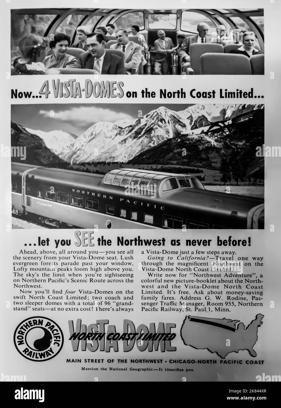 Northern Pacific North Coast Limited Vista Dome Equipped Travel