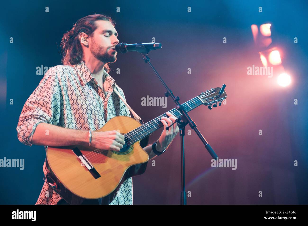Singer Alvaro Soler performs during the "tu Piel Tour" concert at the ...
