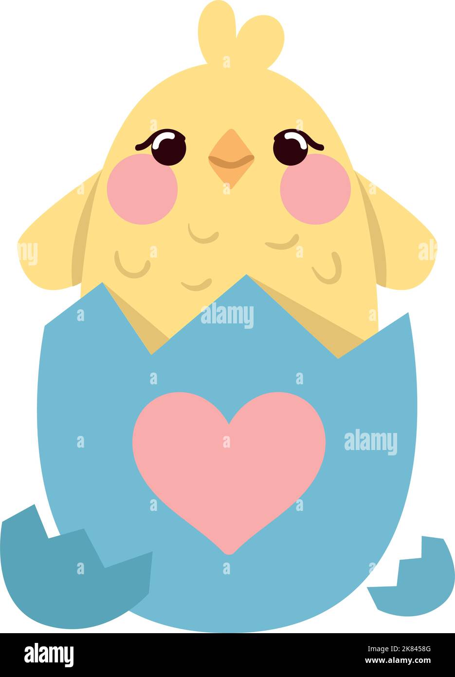 cute chicken in eggshell Stock Vector Image & Art - Alamy