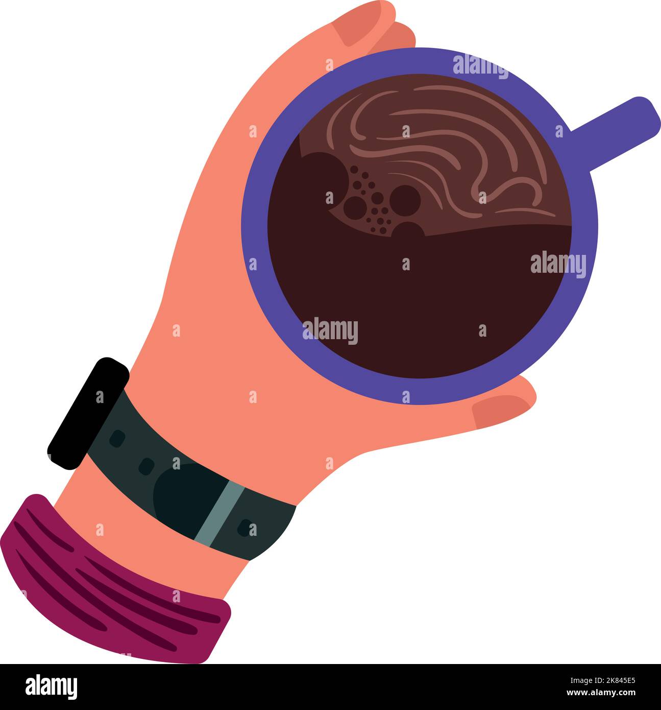 coffee cup in hand Stock Vector Image & Art - Alamy