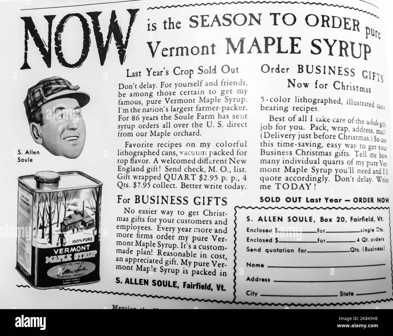 1950s food advert Black and White Stock Photos & Images - Alamy