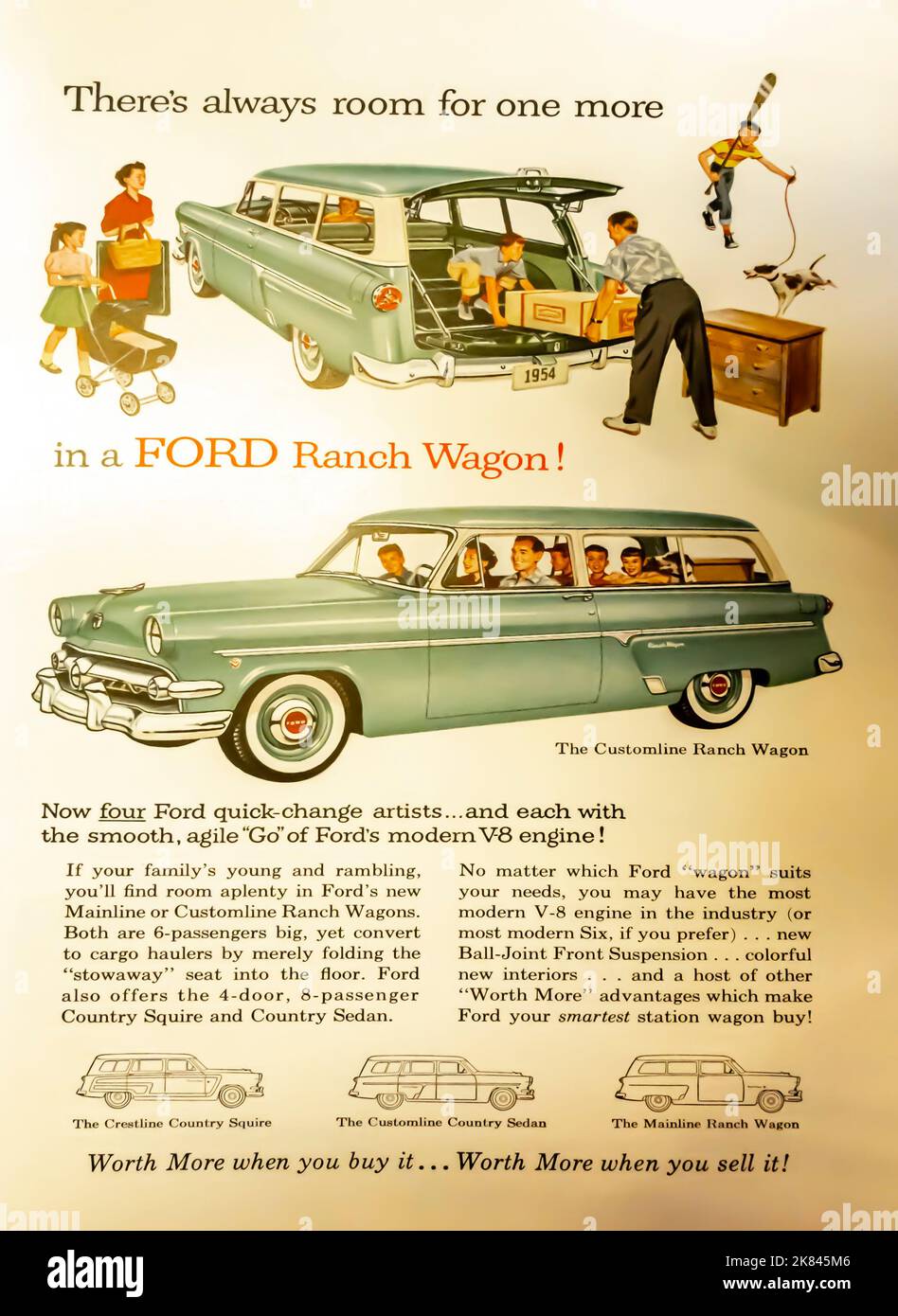 1950s ford car advert hi-res stock photography and images - Alamy