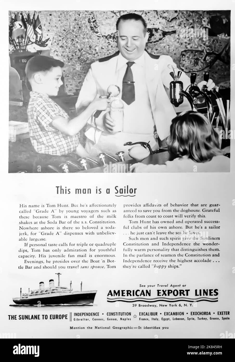 American Export Lines cross-continent cruise ships. The sunline to ...