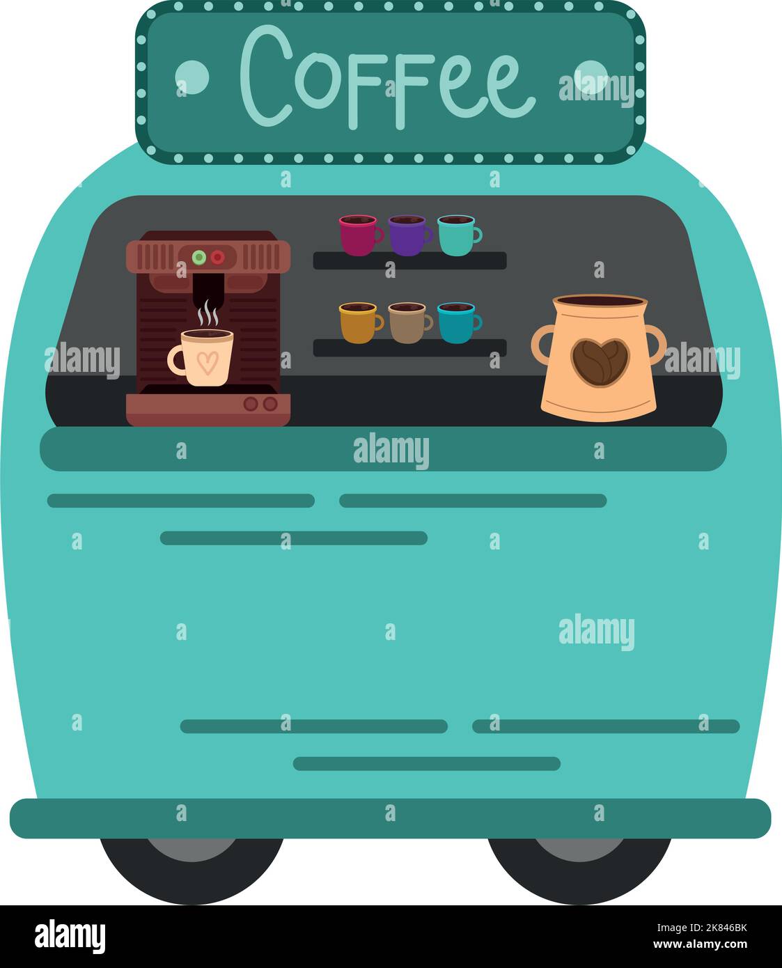 coffee street truck Stock Vector Image & Art - Alamy