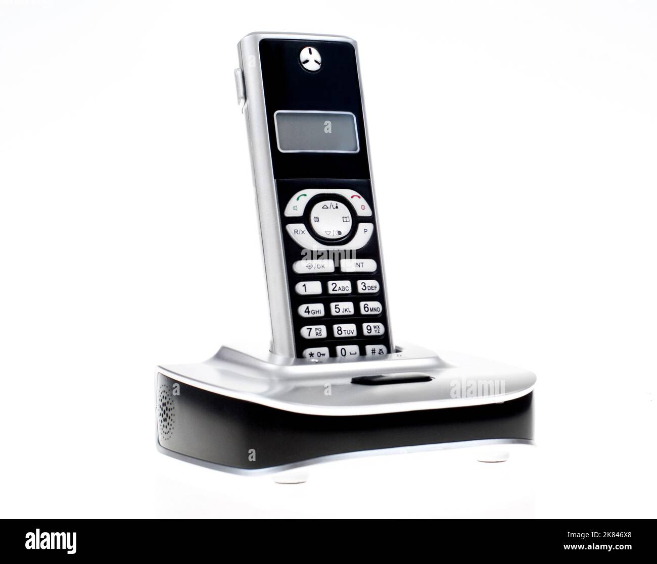Hand set of home cordless phone Stock Photo - Alamy