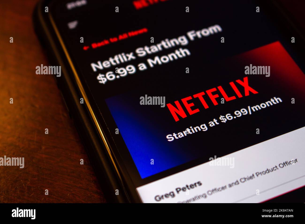 Netflix’s new subscription plan “Basic with Ads” announcement page on ...