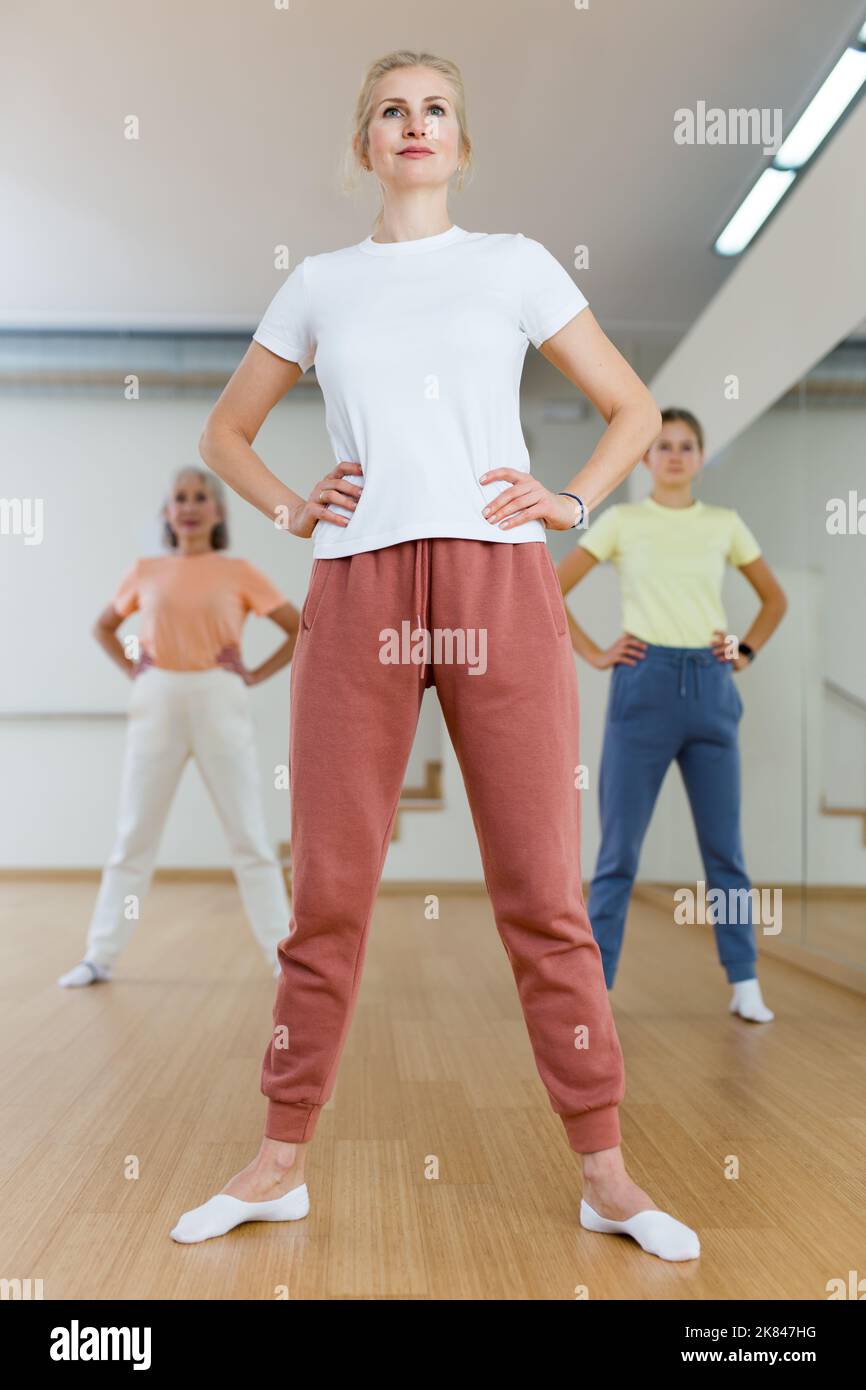 Family during group workout hi-res stock photography and images - Alamy
