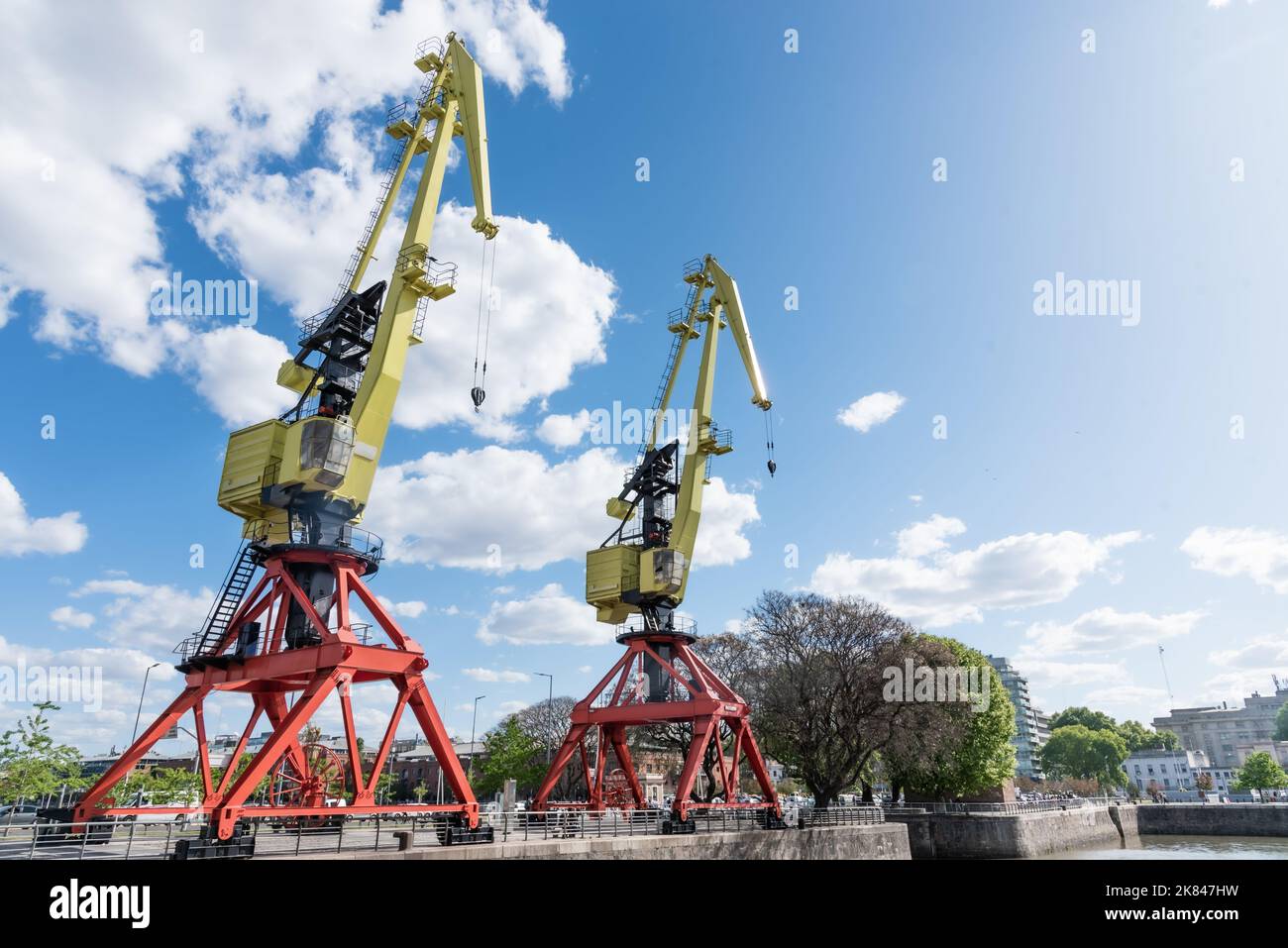 Big port cargo cranes hi-res stock photography and images - Alamy