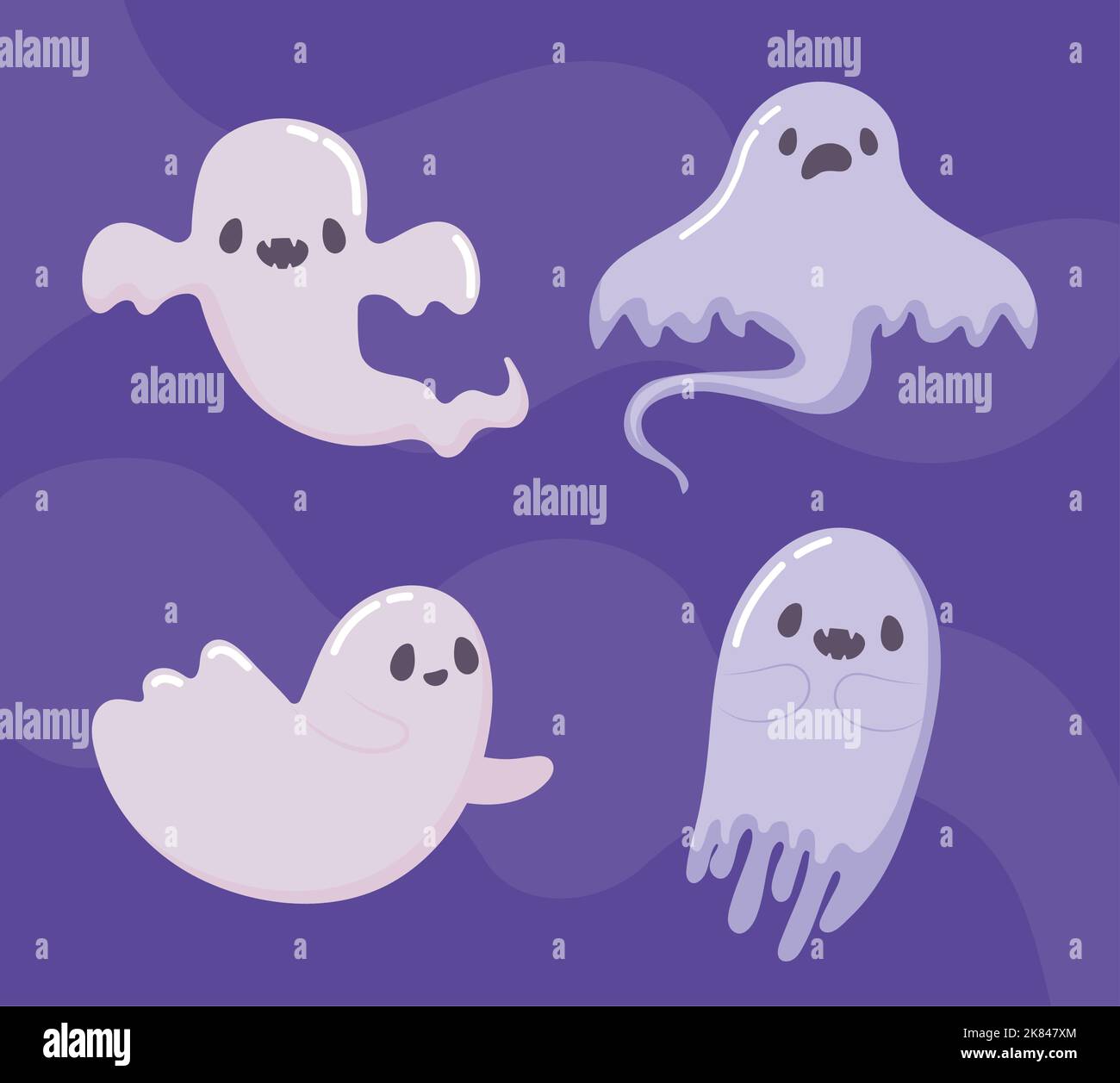 cute ghosts, icons Stock Vector Image & Art - Alamy