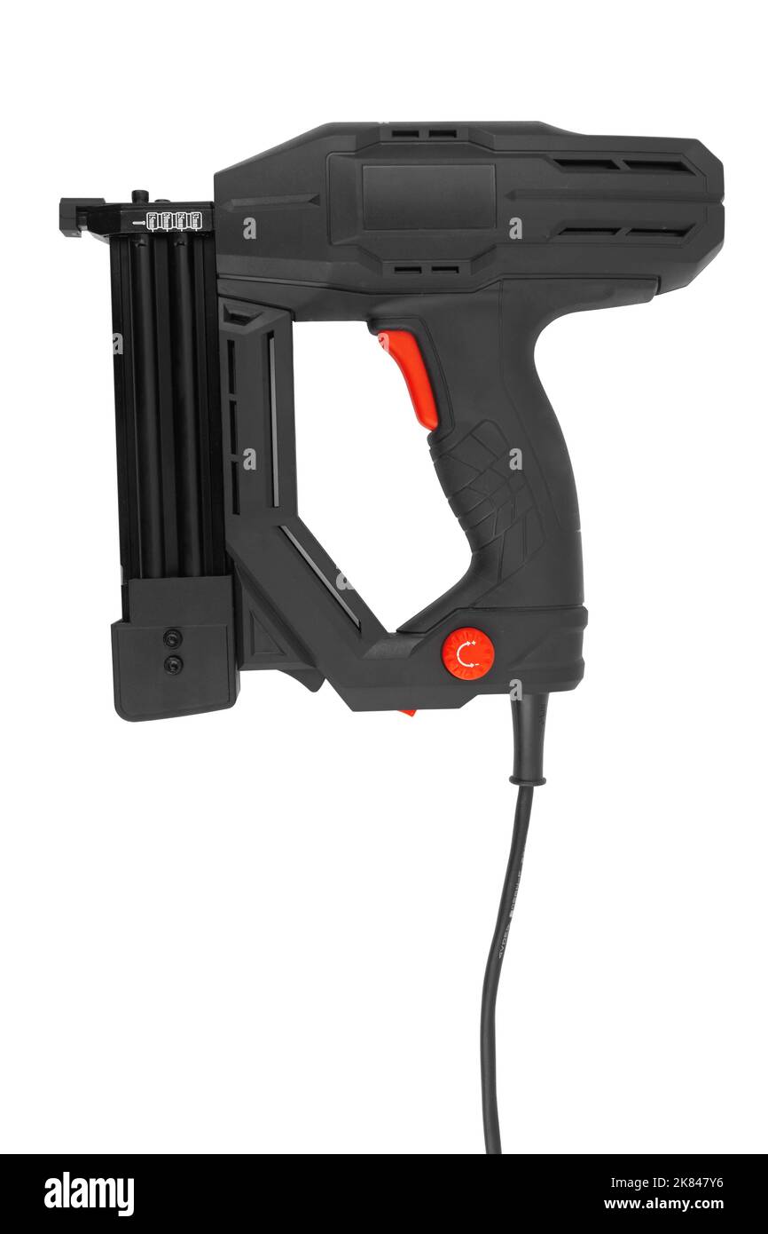 Electric stapler isolated on white background Stock Photo - Alamy