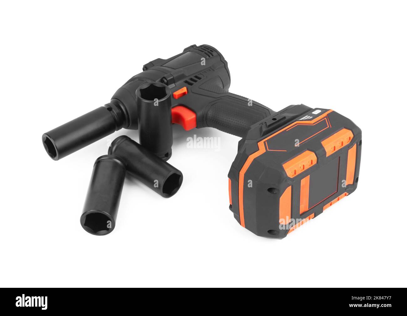 Electric impact wrench isolated on white background Stock Photo - Alamy