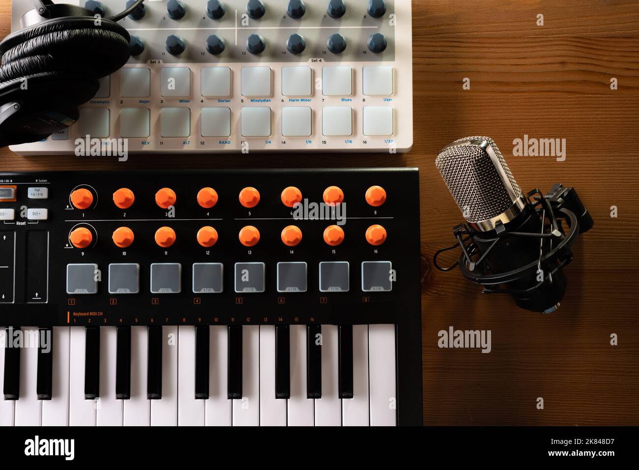 Professional equipment for recording studio, music studio. Studio ...