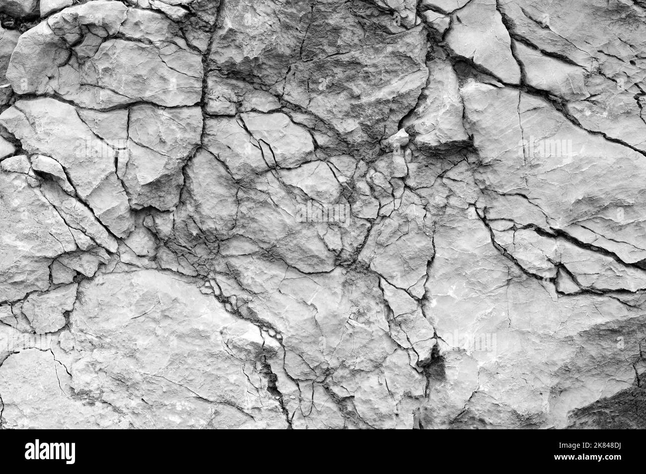 Rock surface cracked crack Black and White Stock Photos & Images - Alamy