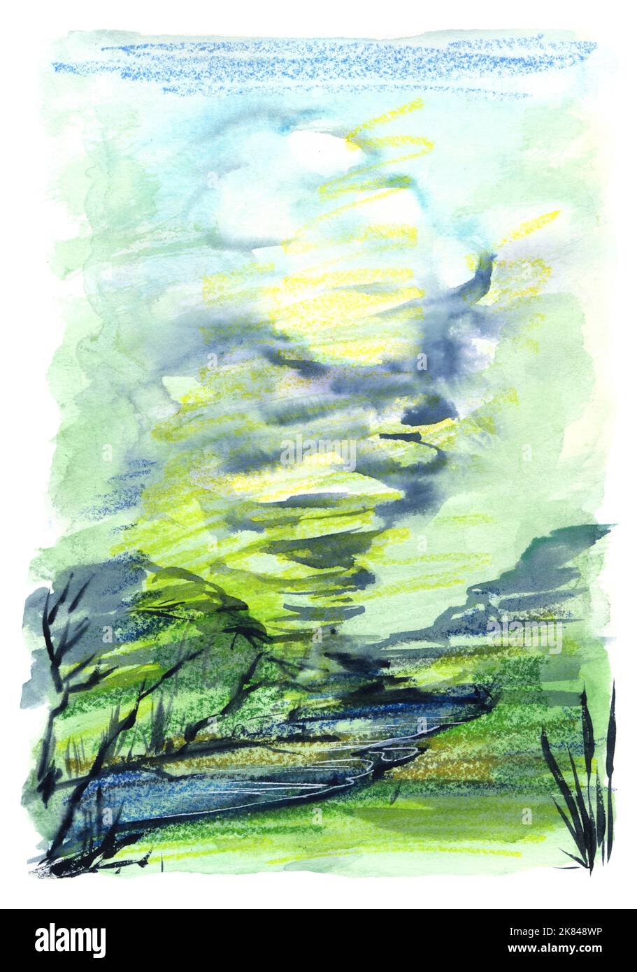 Summer hills sky blue Cut Out Stock Images & Pictures - Alamy