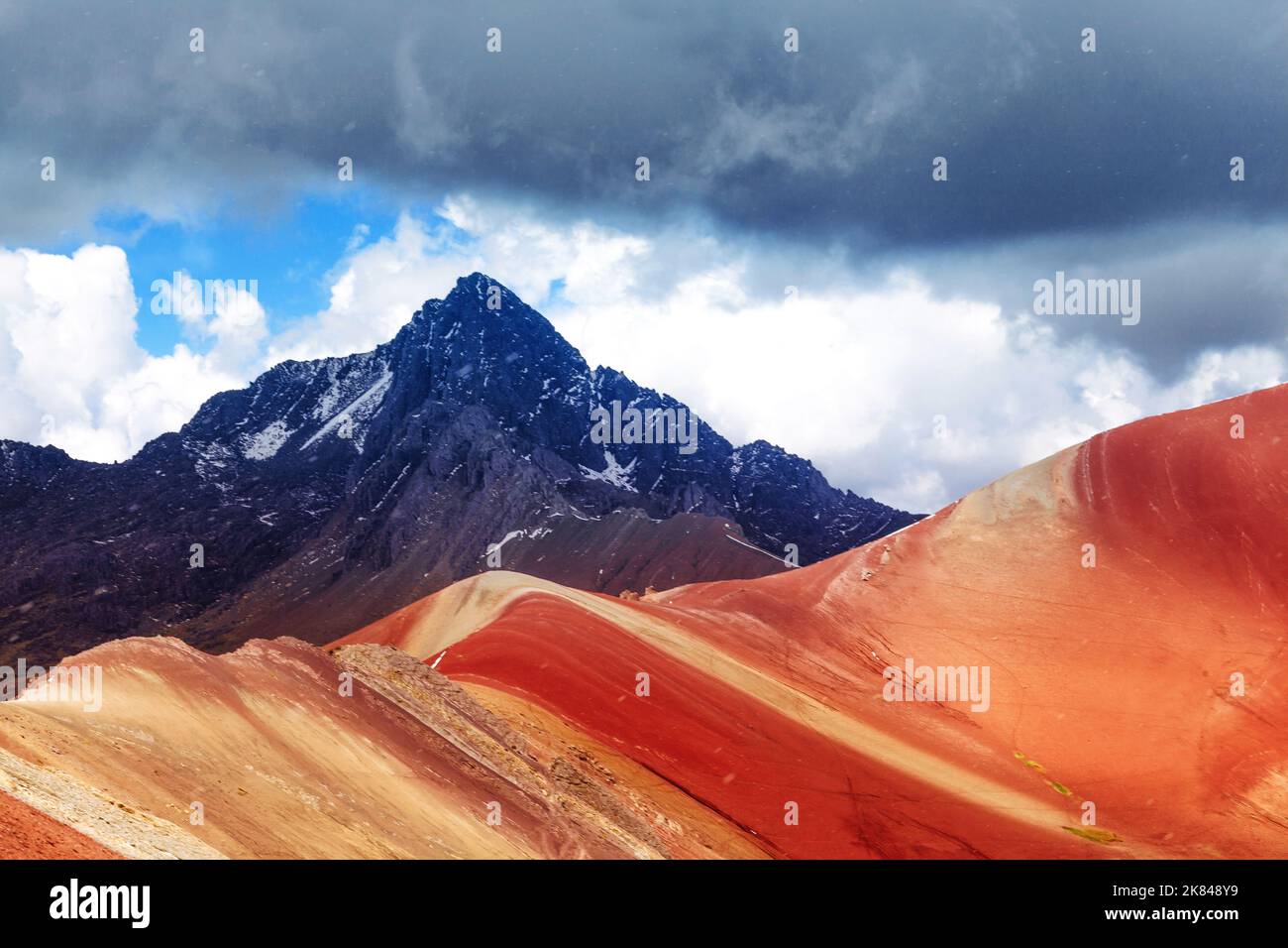 Mountain seven colors, Cusco Peru Stock Photo - Alamy