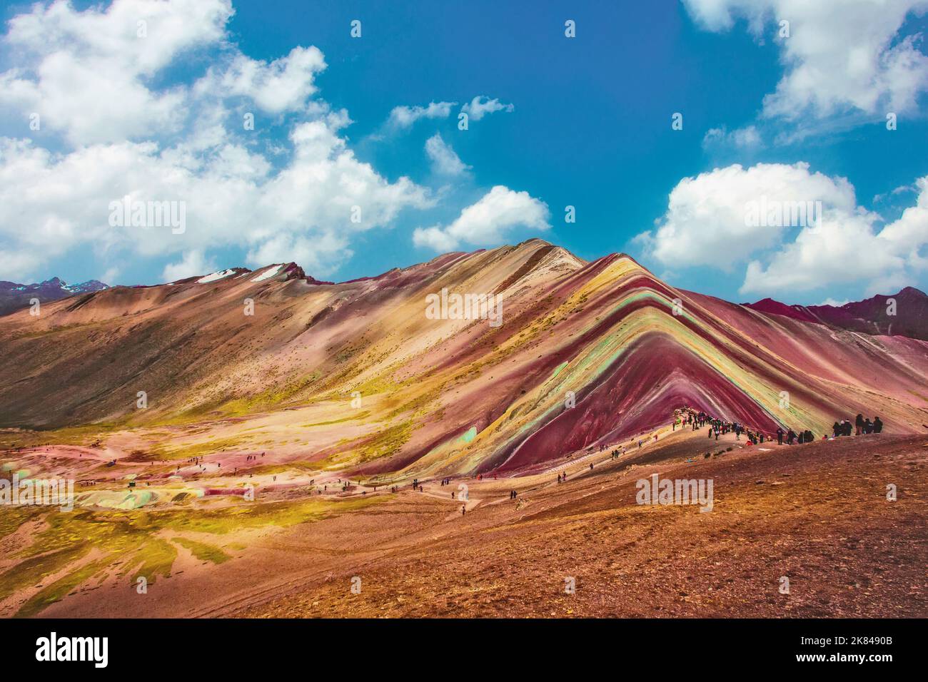 Mountain seven colors, Cusco Peru Stock Photo - Alamy