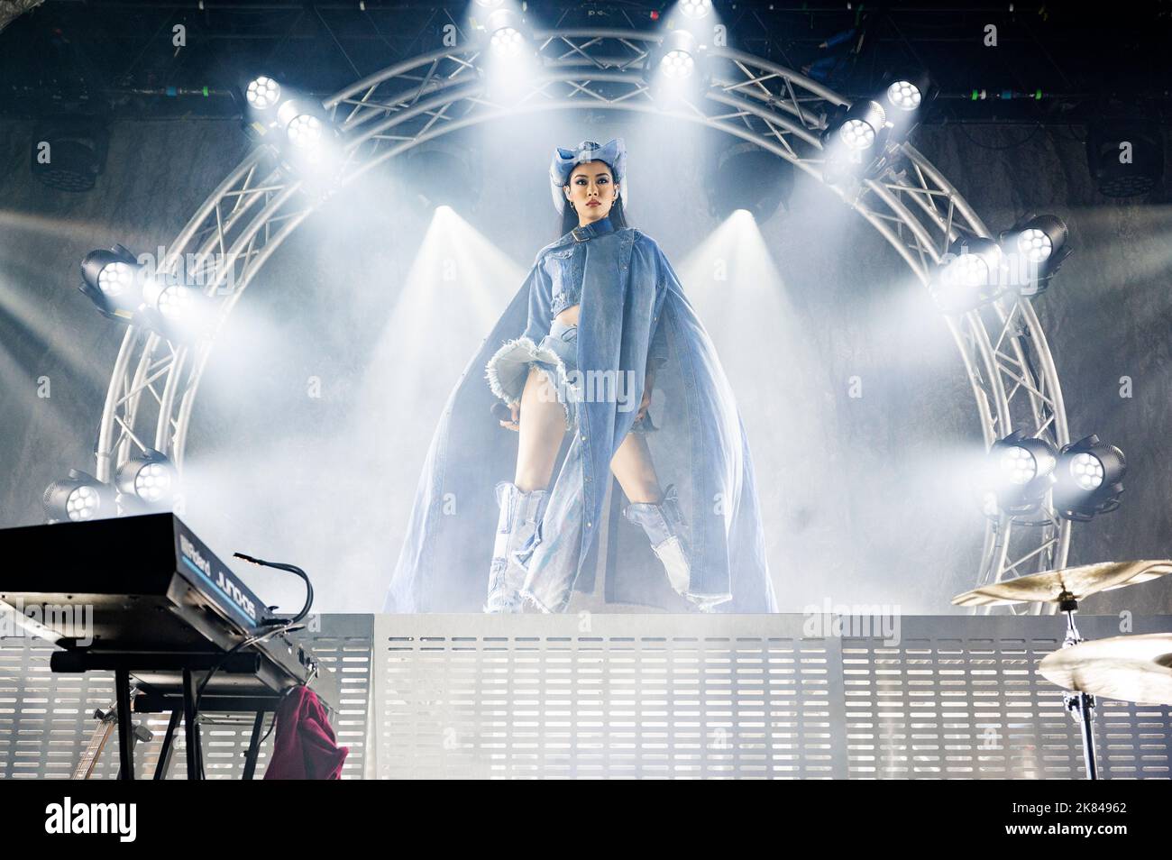 Manchester, UK. 20th Octoberl 2022. Rina Sawayama performs at a sold ...
