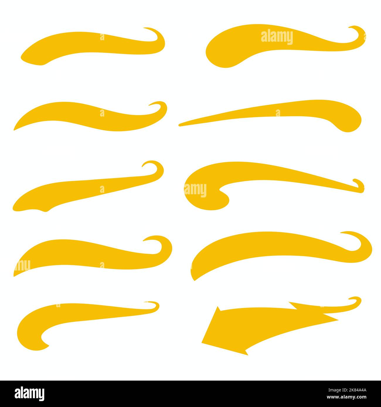 Yellow Swirls Swash Logo Ornament Design Stock Vector Image & Art - Alamy