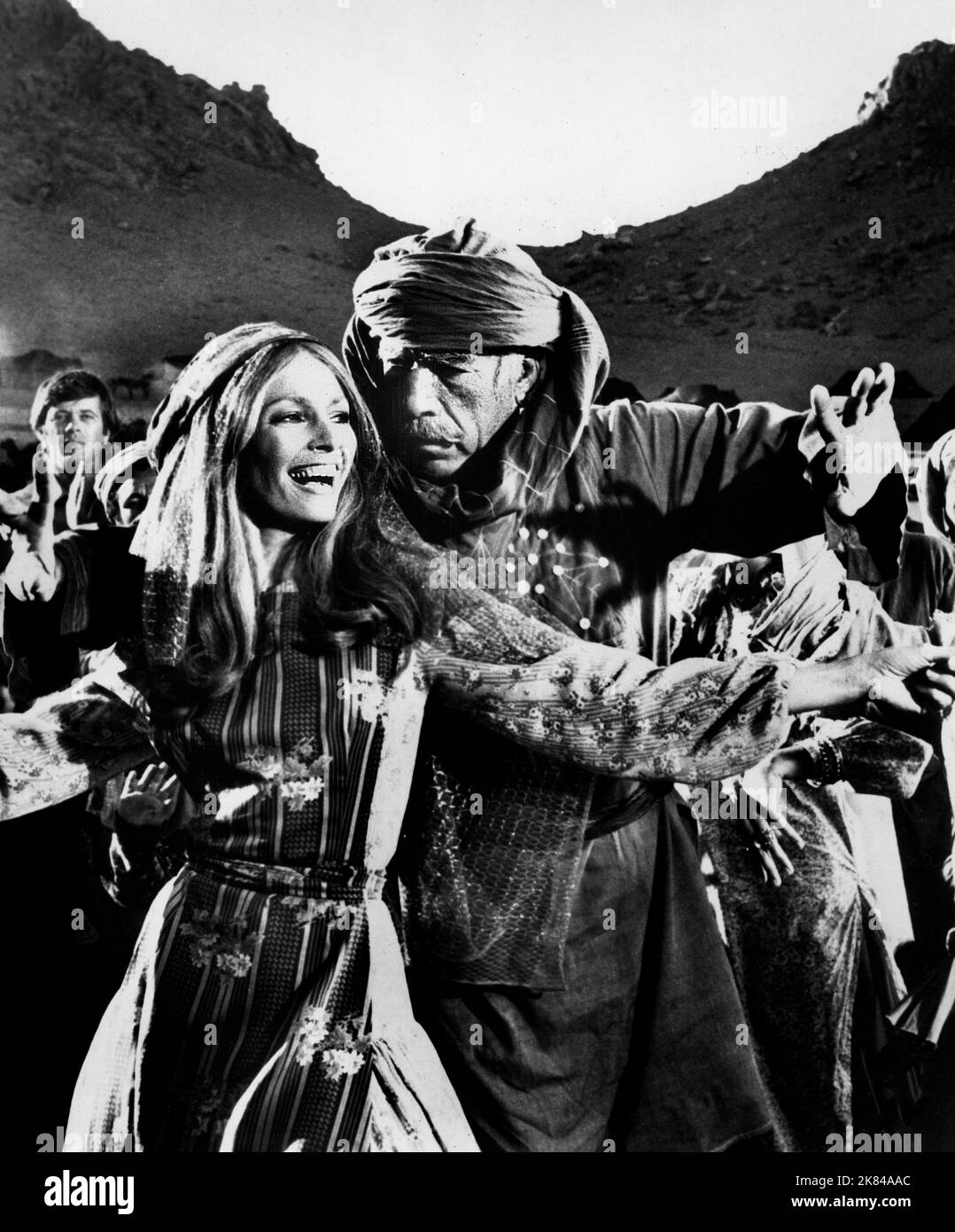 Jennifer O'Neill, Anthony Quinn, on-set of the Film, "Caravans ...
