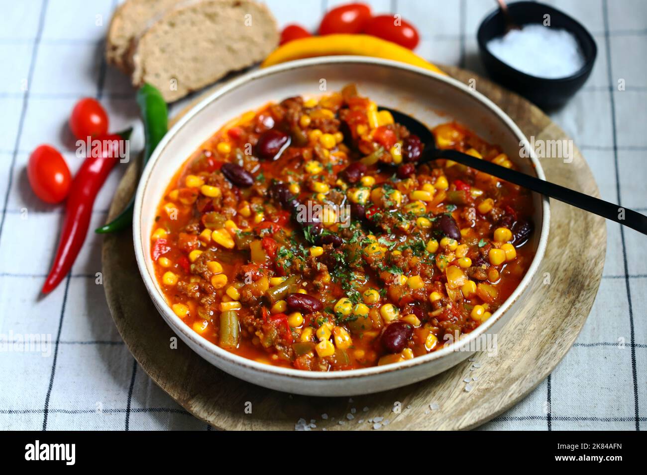 Mexican homemade beef chili hi-res stock photography and images - Alamy