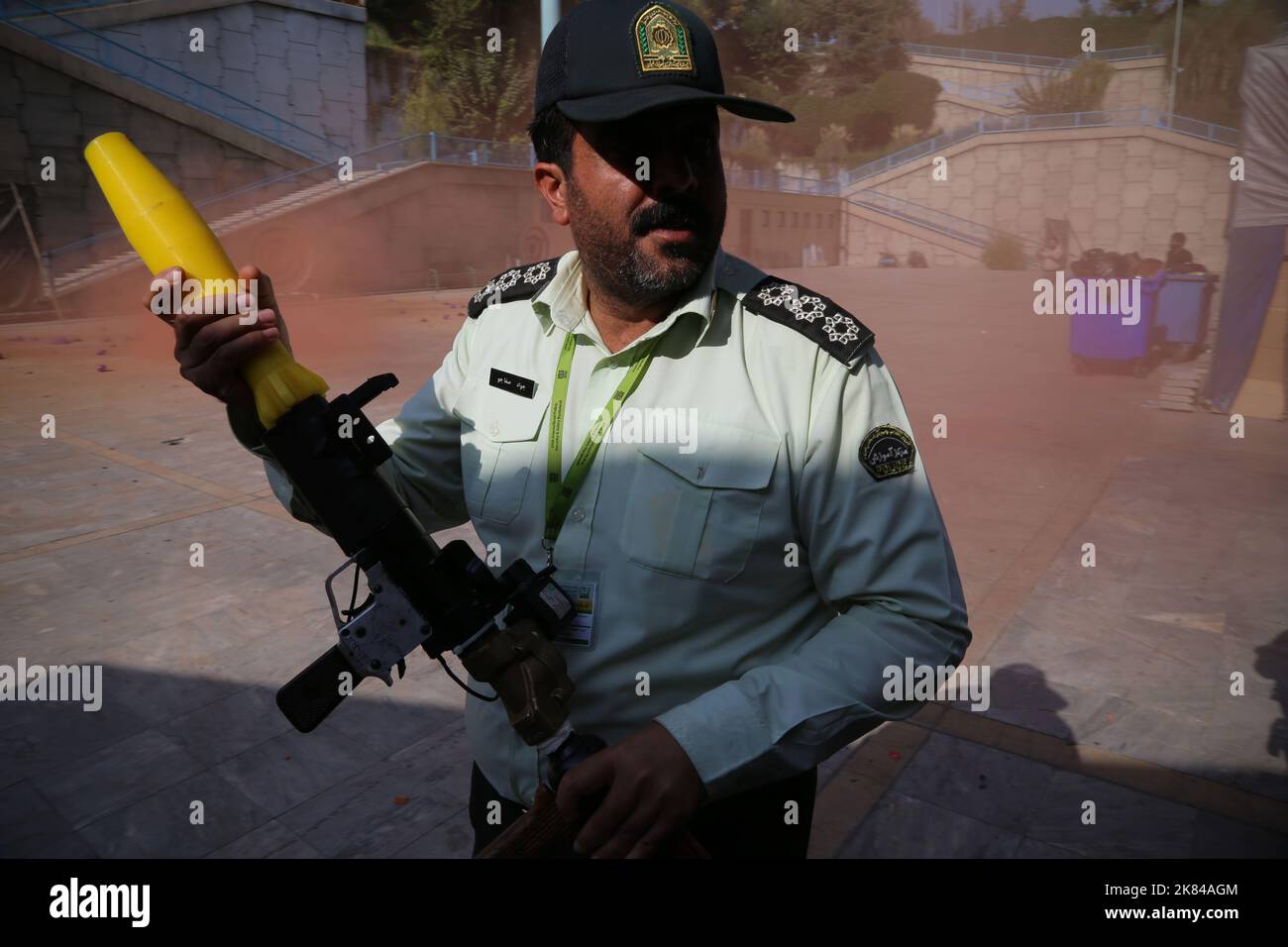 October 20, 2022, Tehran, Tehran, Iran: An Iranian visitor practices ...