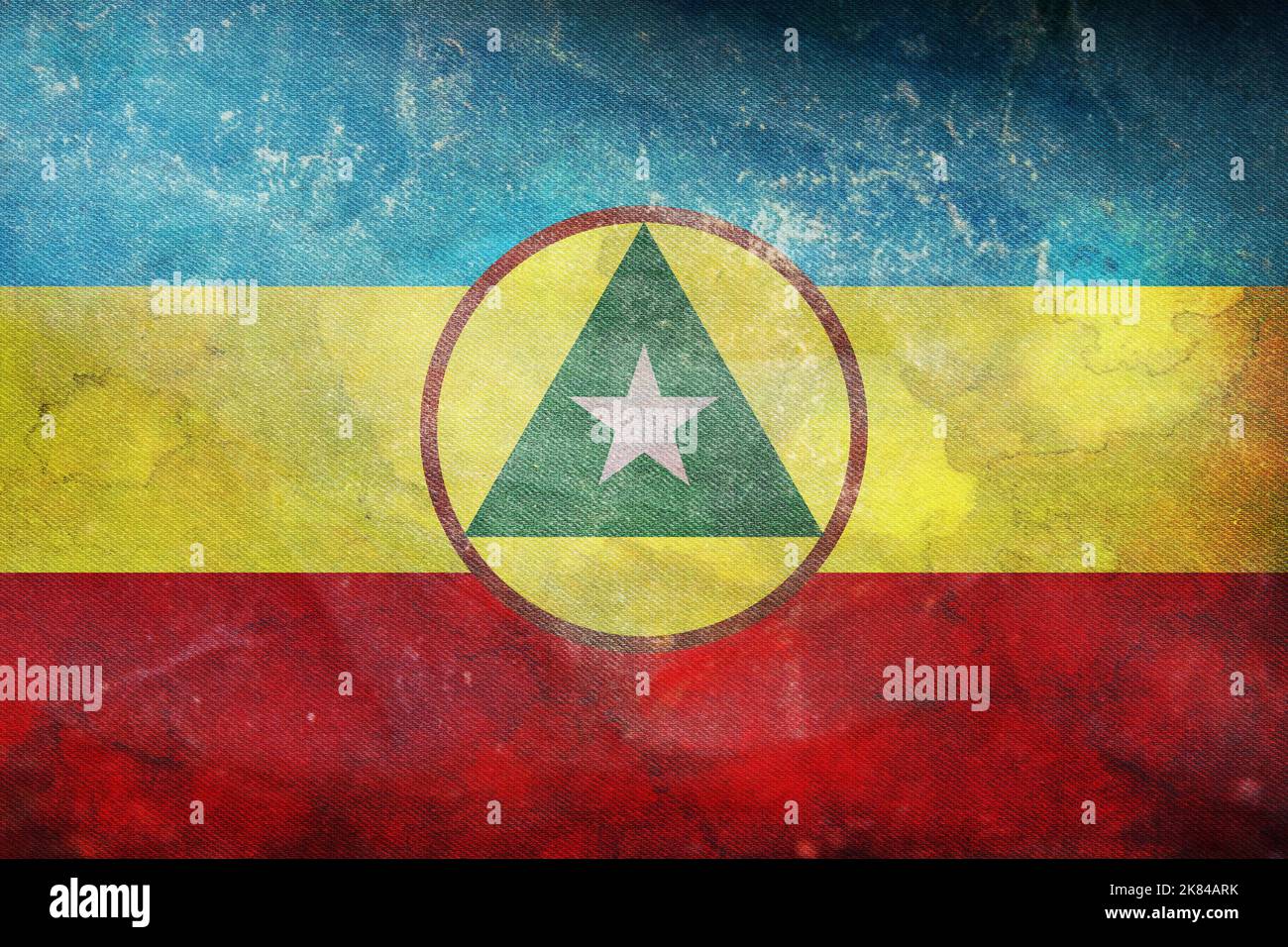 retro flag of Cabinda FLEC propose, africa with grunge texture. flag ...