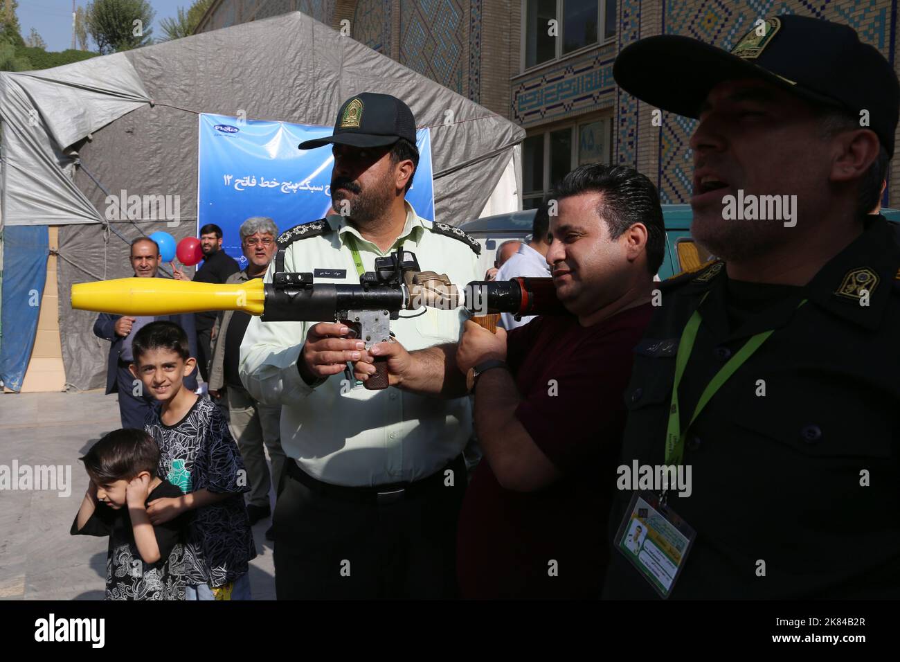 October 20, 2022, Tehran, Tehran, Iran: An Iranian visitor practices ...