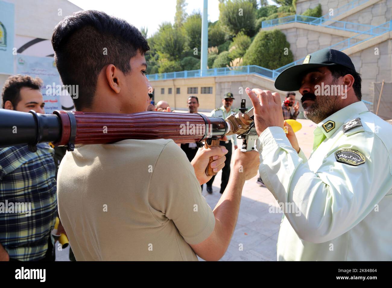 October 20, 2022, Tehran, Tehran, Iran: An Iranian visitor practices ...