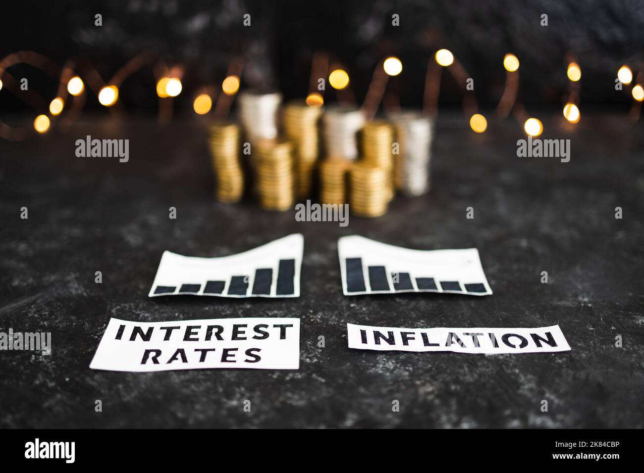 interest rates and inflation texts and graphs showing rates going up ...