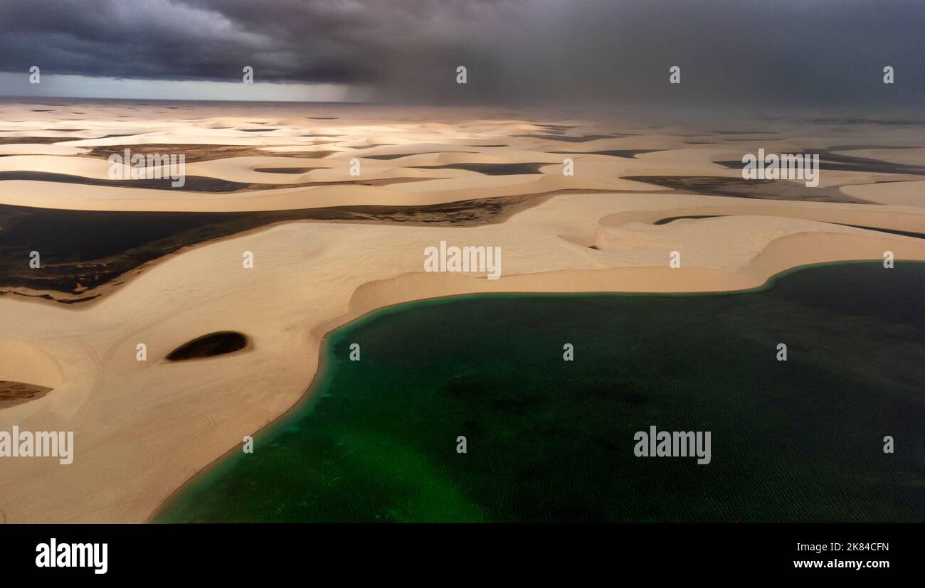 Lencois Maranhenses is National Park in Brazil. There are thousands of ...
