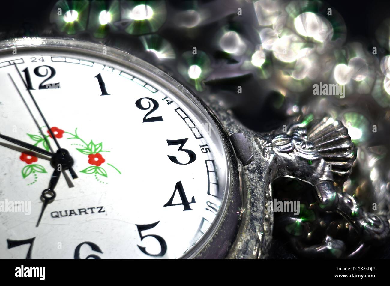 Vintage Silver Pocket Watch close up Stock Photo - Alamy