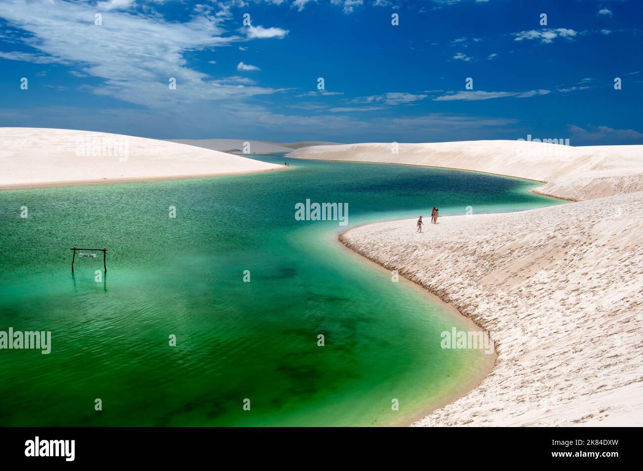 Lagoa Azul (Blue lagoon) Is located in Lencois Maranhenses National ...