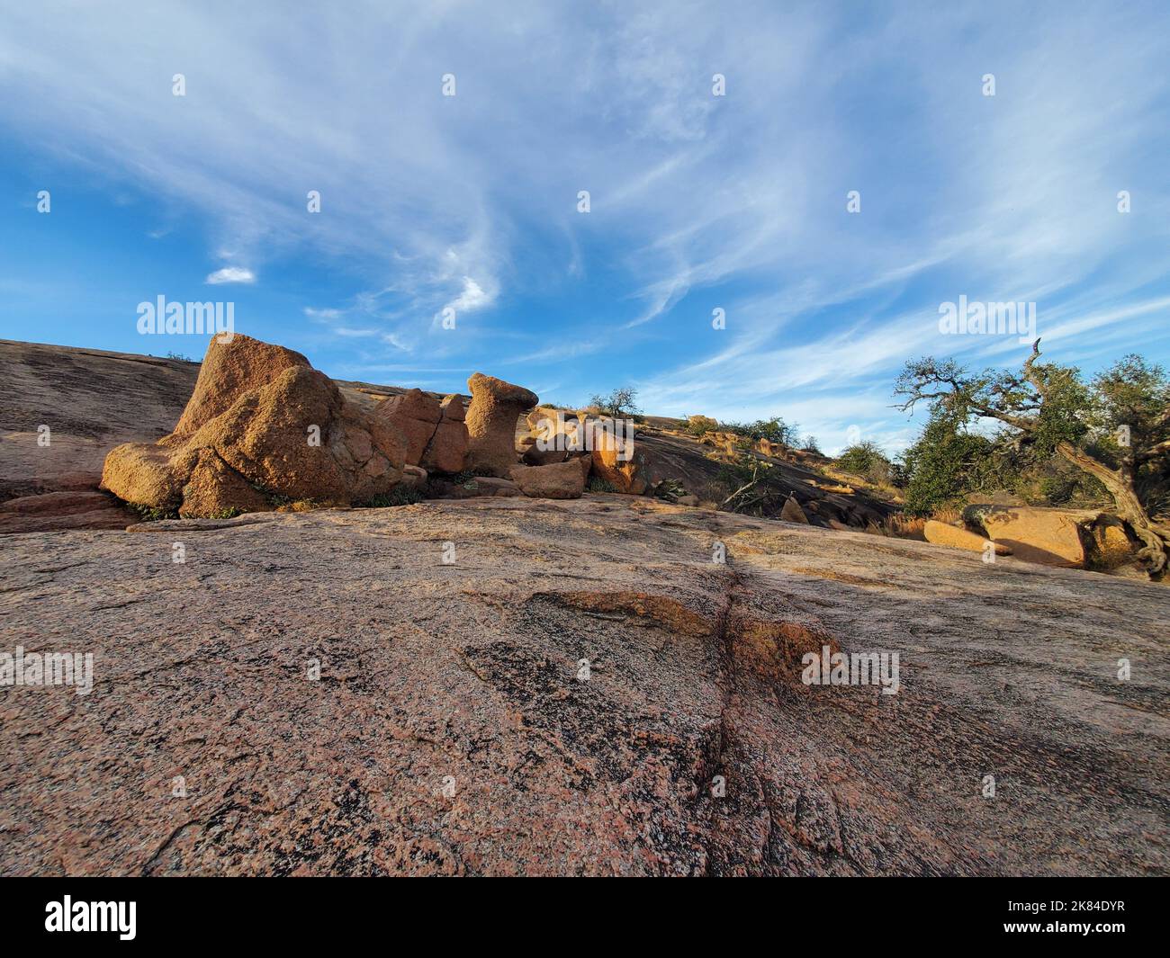 Pink Granite batholith of Enchanted Rock State Natural Area near ...