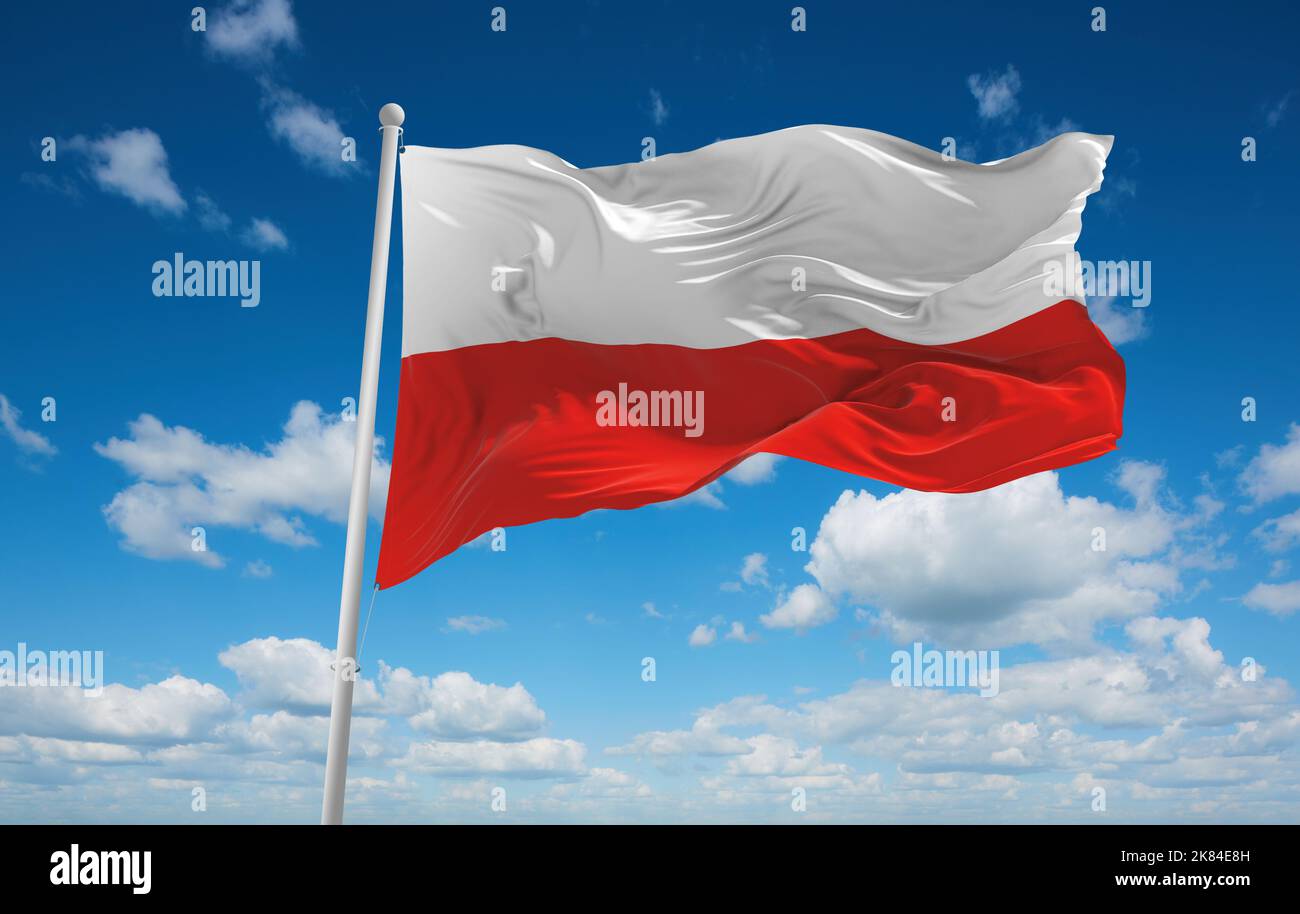 flag of Merina Kingdom, africa at cloudy sky background, panoramic view ...