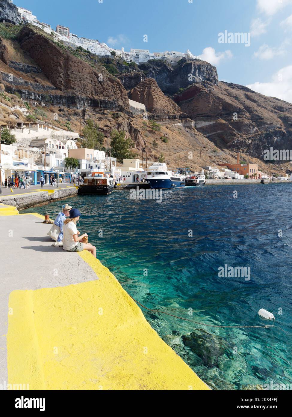 Santorini old port hi-res stock photography and images - Alamy